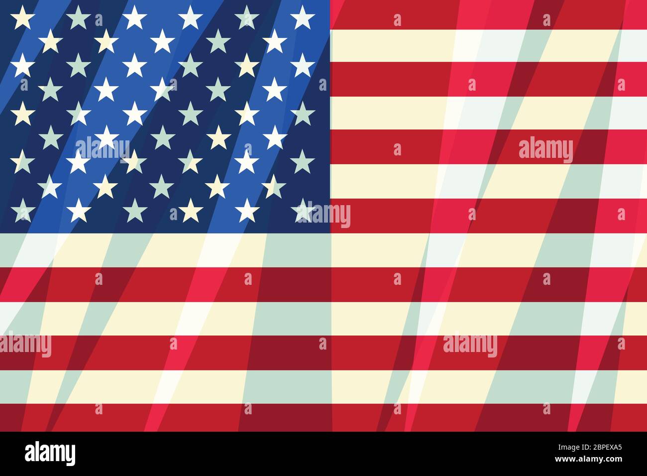 USA flag stars stripes American symbol of freedom, patriot. Comic ...