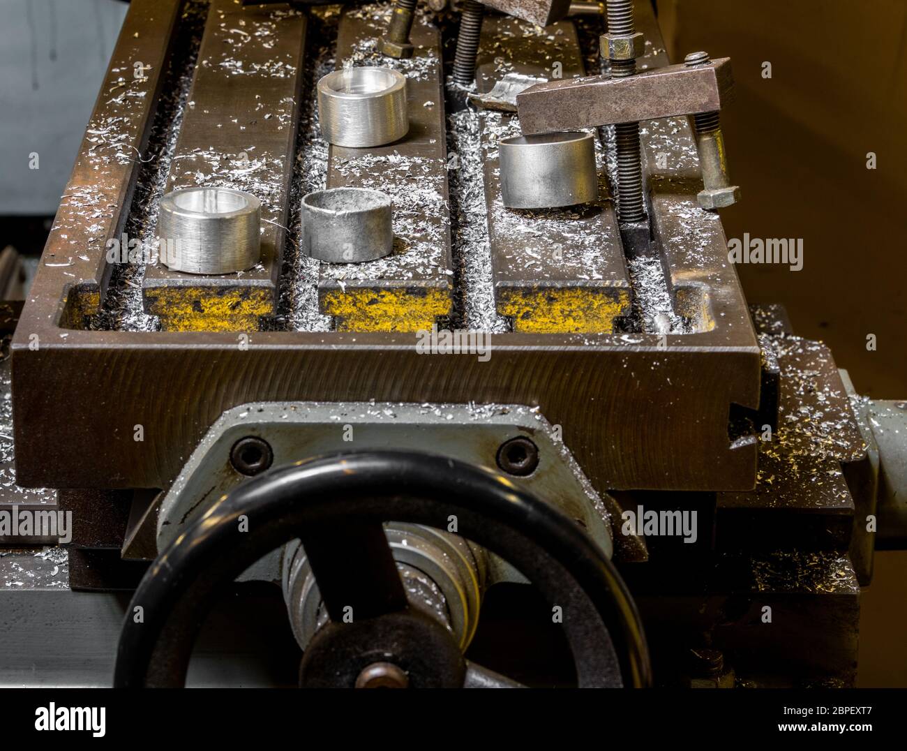 Vintage antique automotive machine shop milling table with aluminum ...