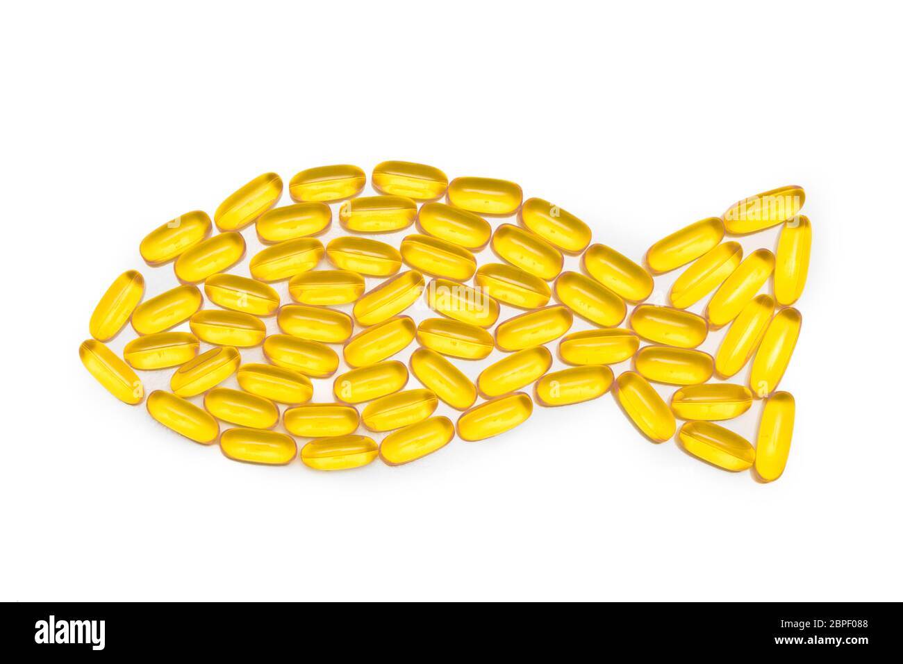 Fish shape omega capsule Cut Out Stock Images & Pictures - Alamy