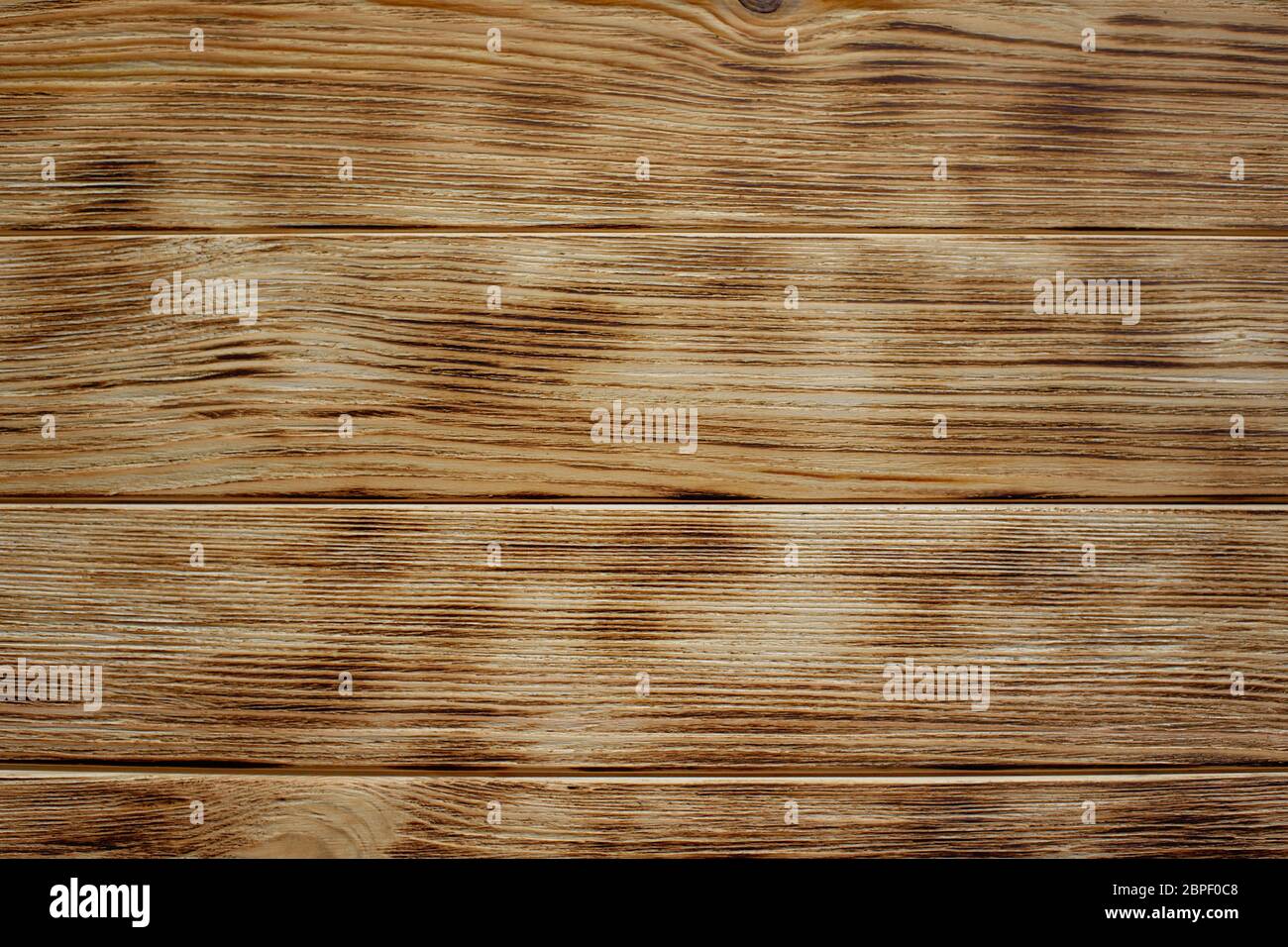 brown wooden background burnt tree plank texture. top view. Horizontal ...