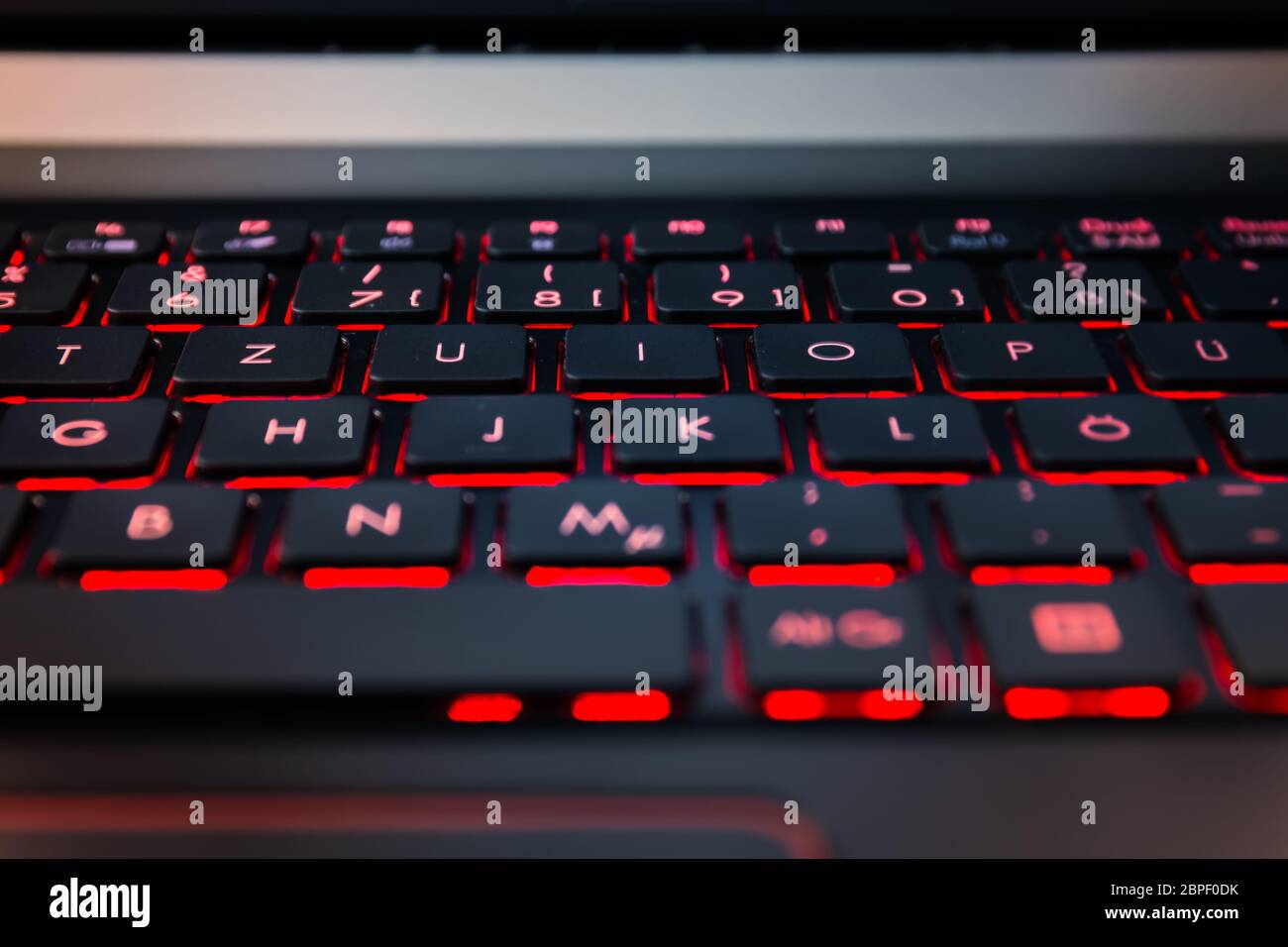 Red Backlit Computer Gaming Keyboard Action Gamer Equipment Controller ...