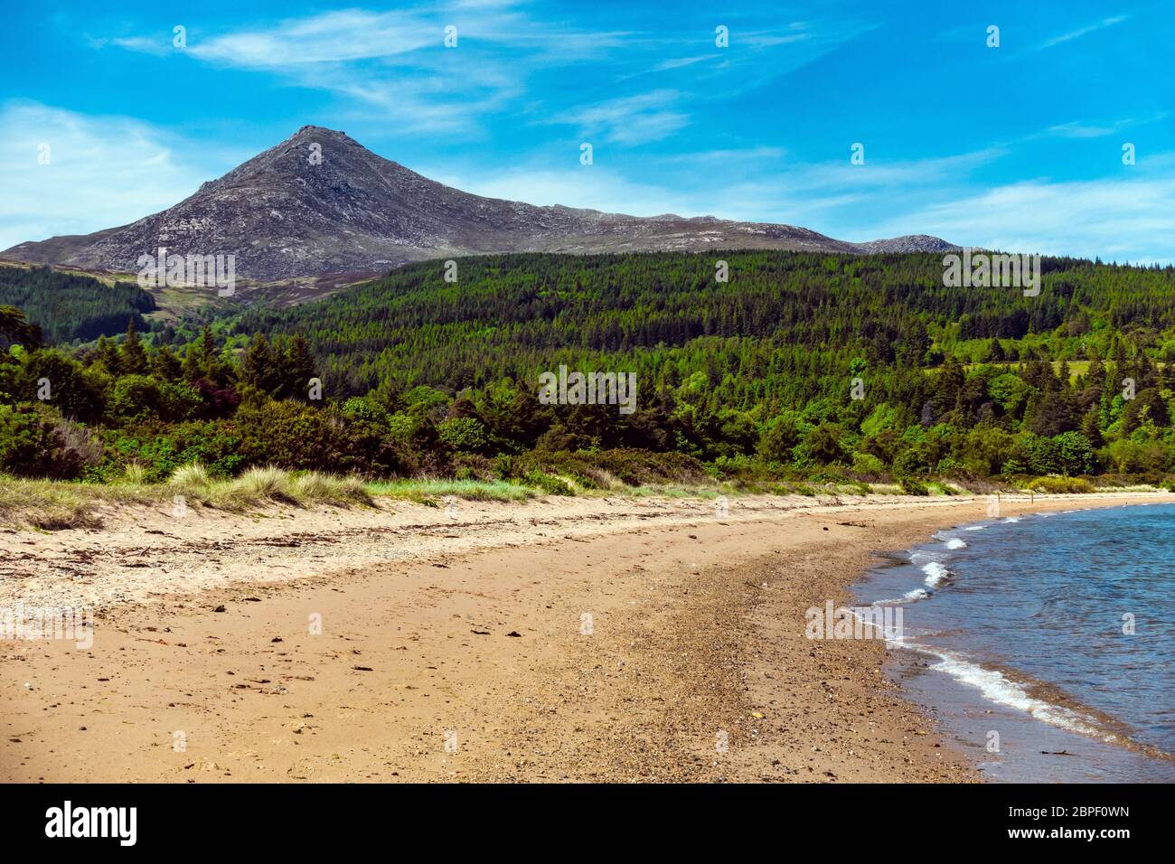 Beaches near the Fishermans walk round Brodick Bay near Brodick Isle of ...