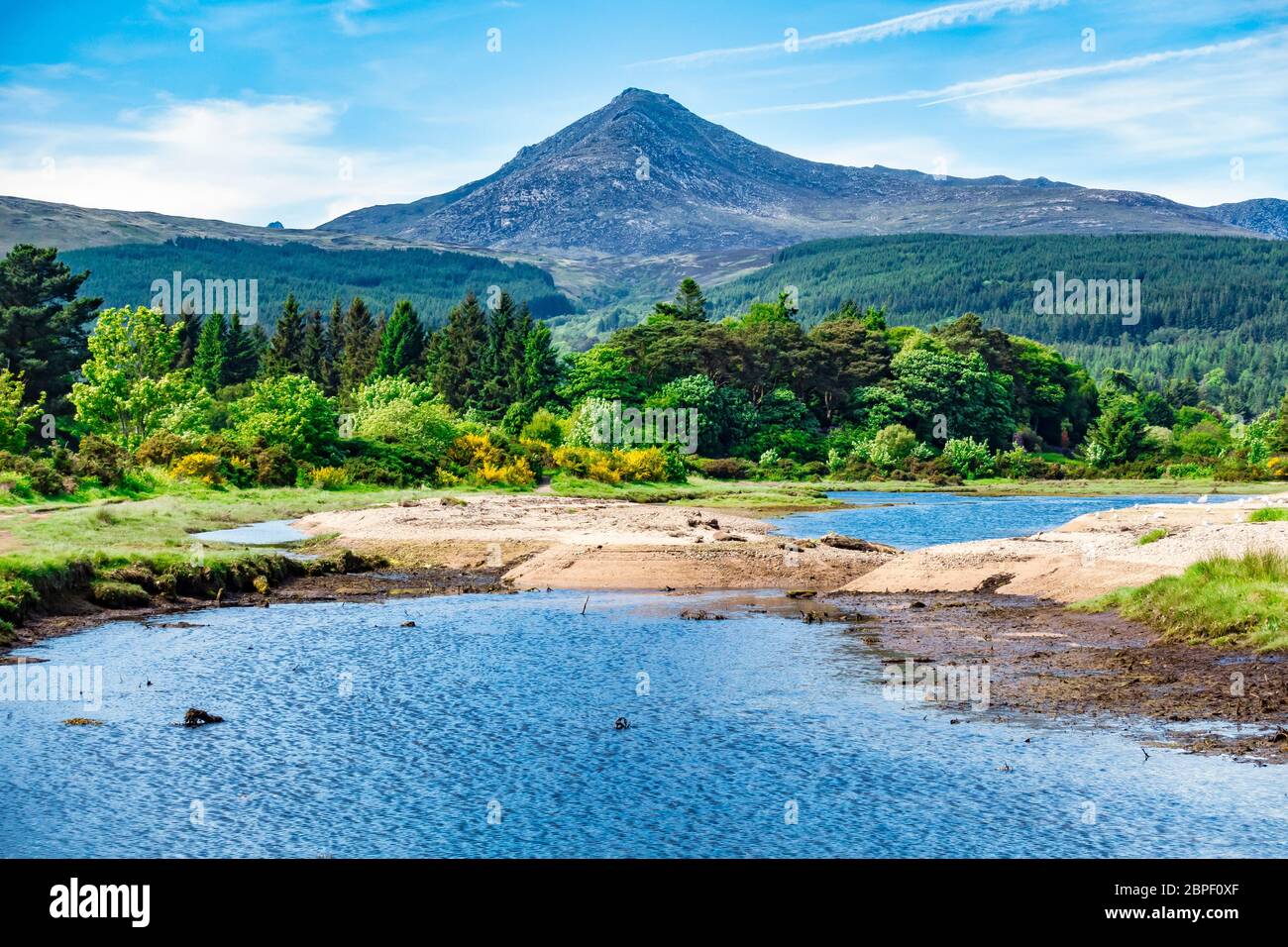 Beaches near the Fishermans walk round Brodick Bay near Brodick Isle of ...