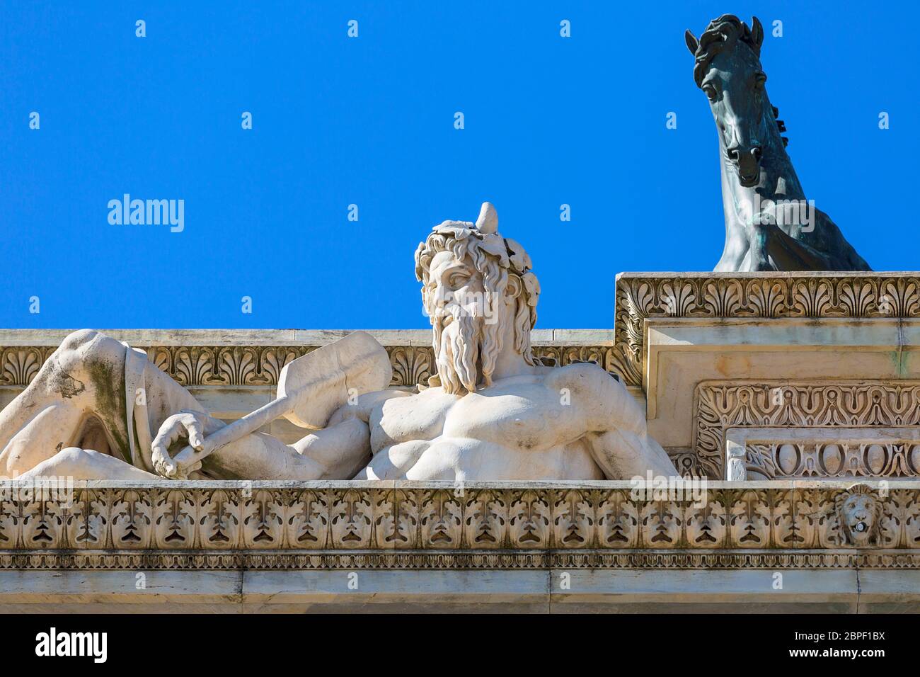 Triumphal arch, The Arch of Peace, monument in Park Sempione, the ...