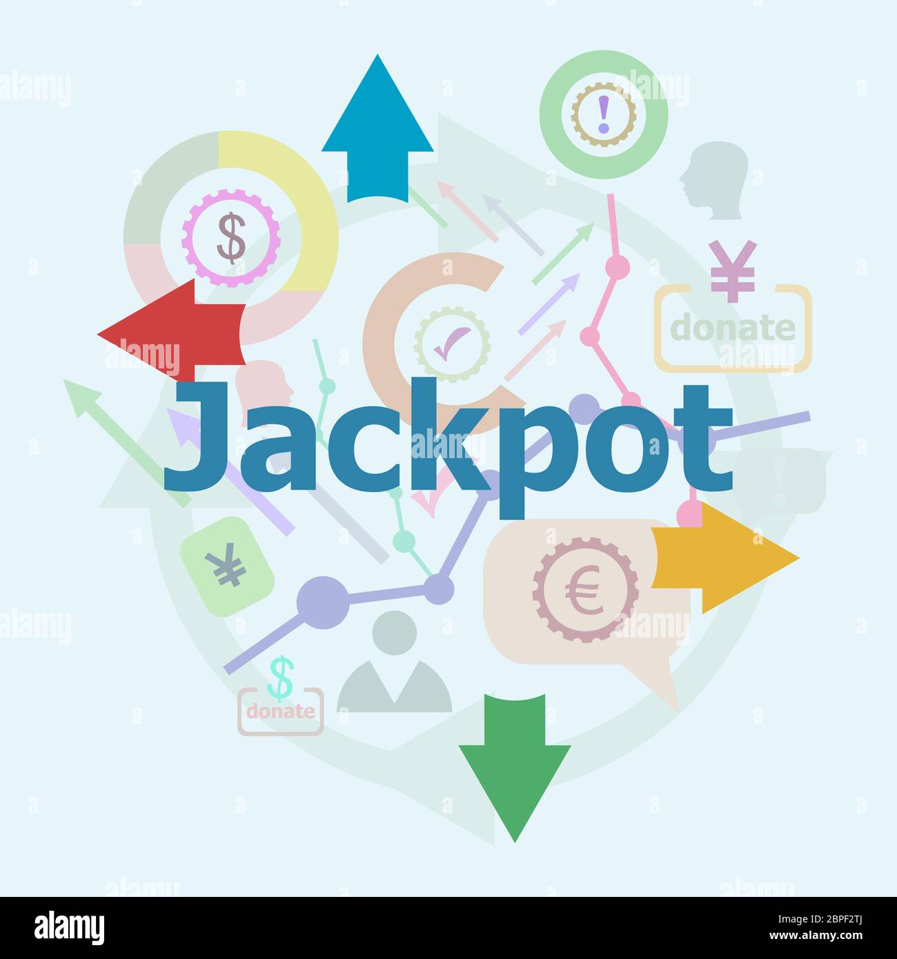 Text Jackpot. Business concept. Abstract infographics options template ...