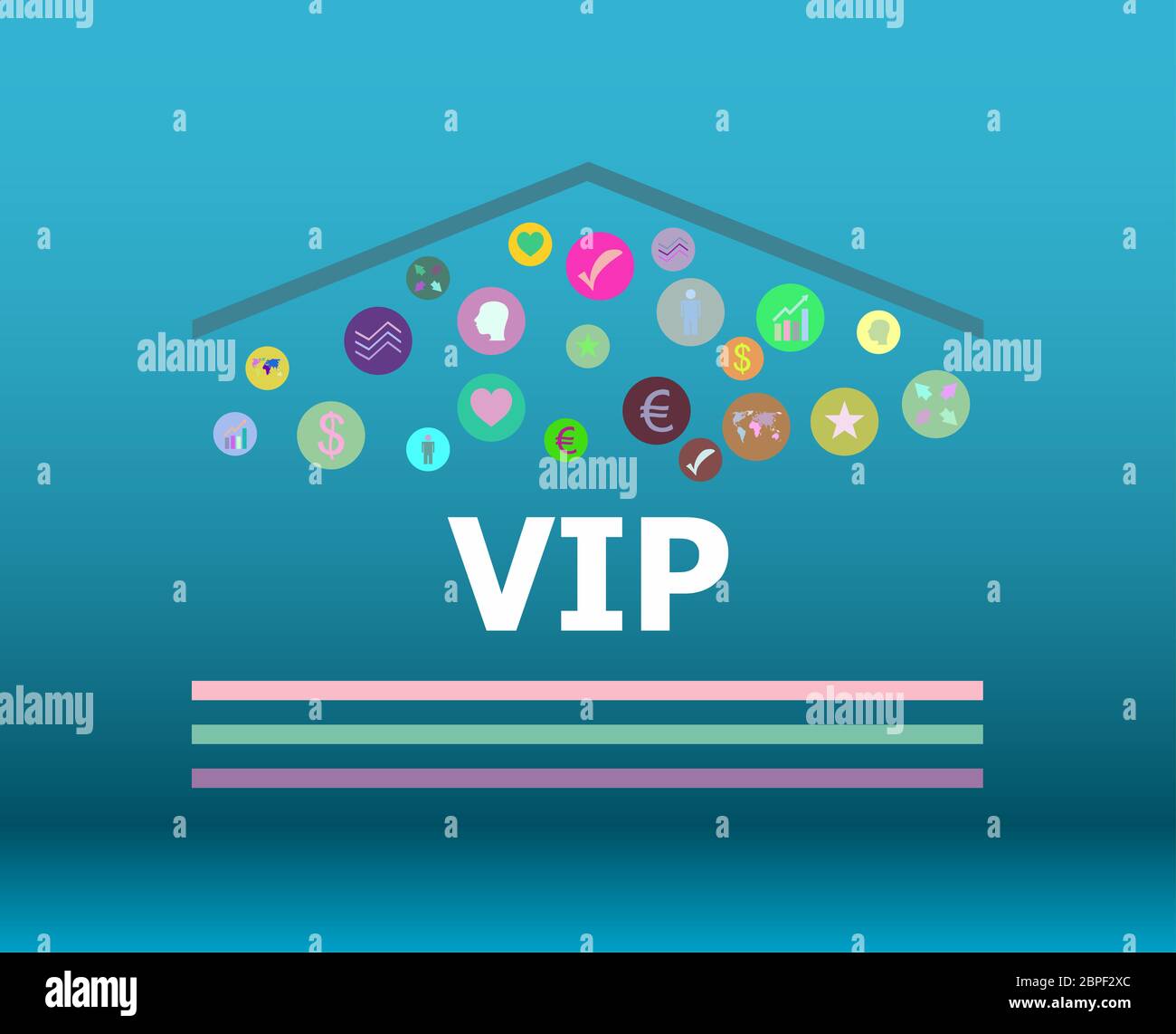 Text Vip. Social concept . Infographic Elements. Design Symbol Stock ...