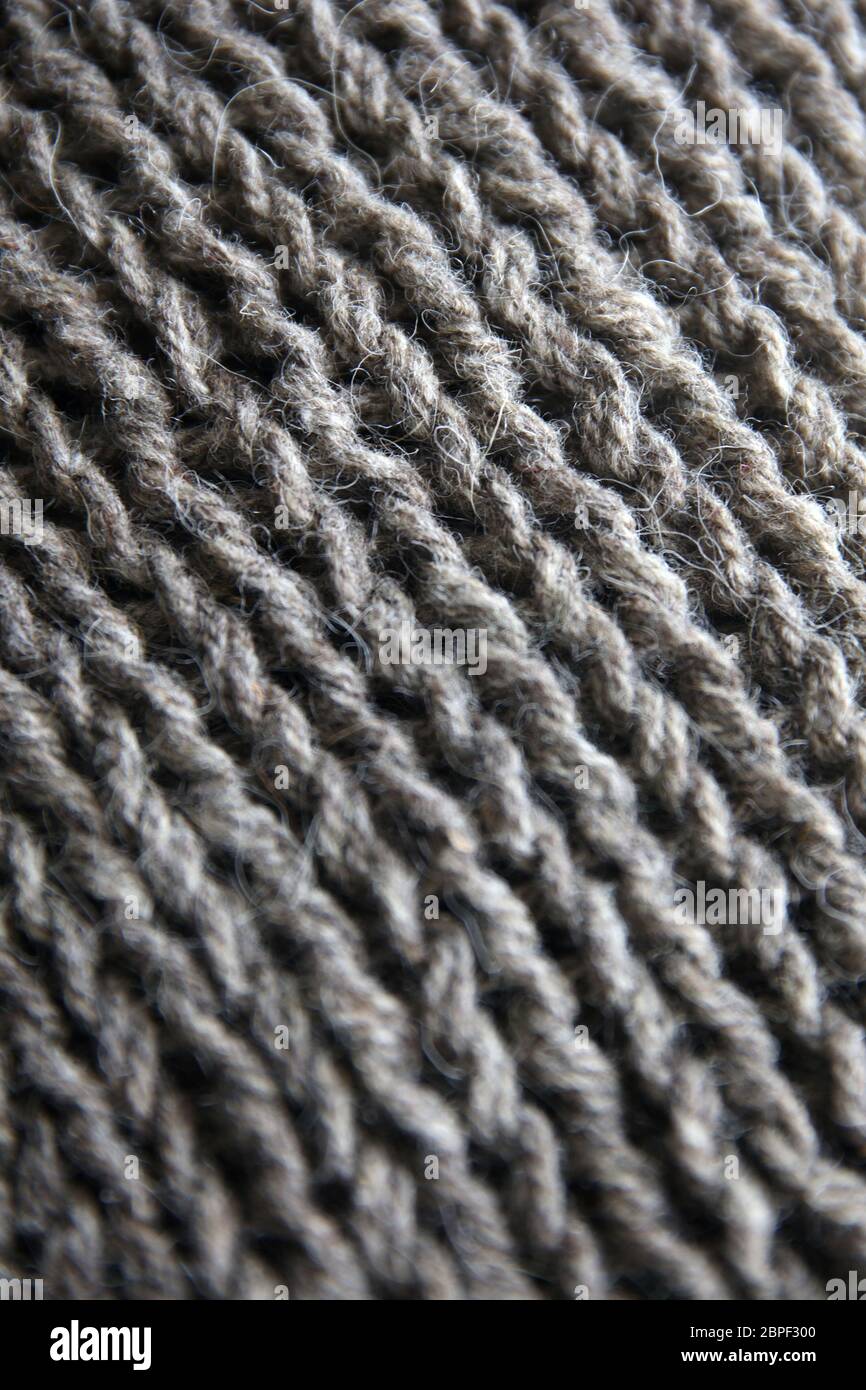 Closeup detail of the handmade knitting texture Stock Photo - Alamy