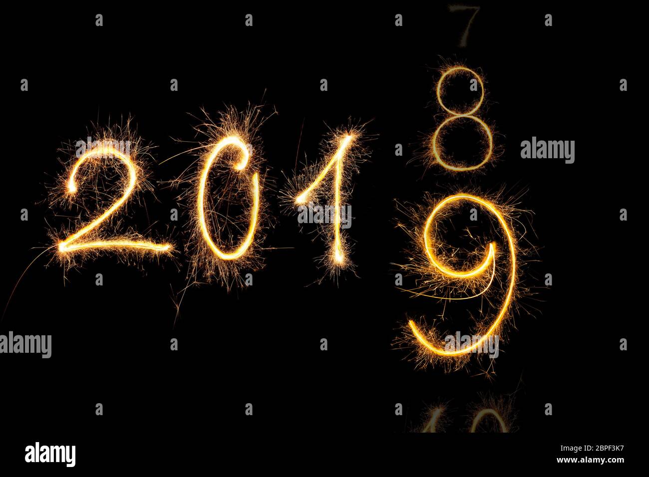 Happy new year2019. Counter concept. Countdown timer Stock Photo - Alamy