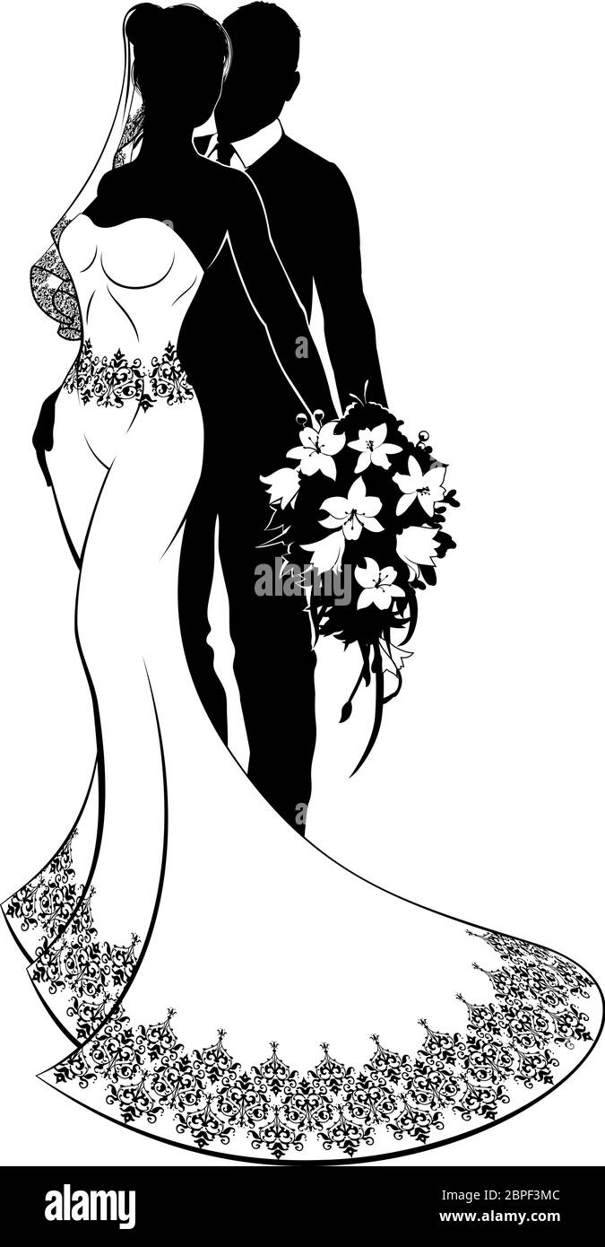 Dancing Wedding Couple Silhouette