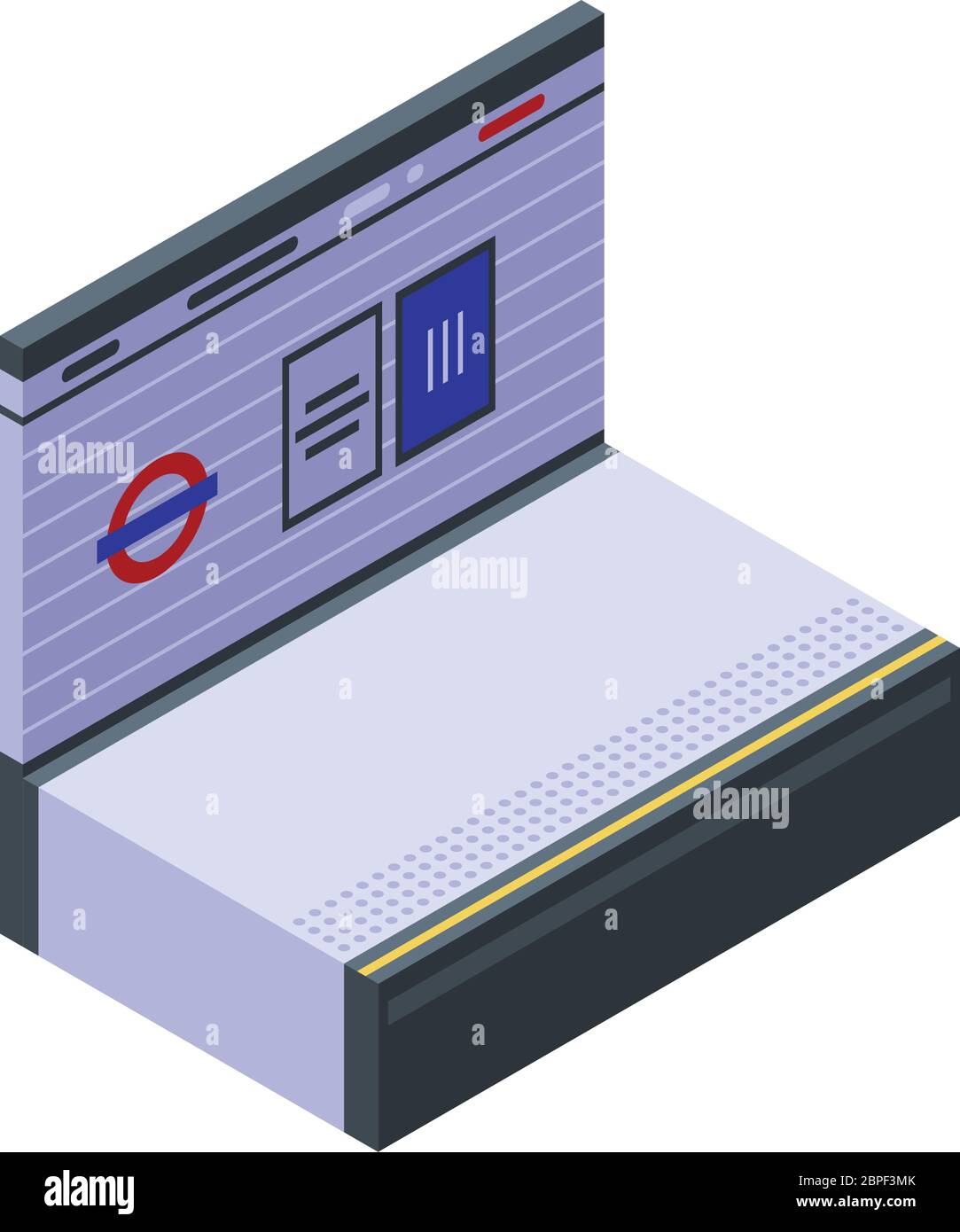 Subway train station icon, isometric style Stock Vector Image & Art - Alamy