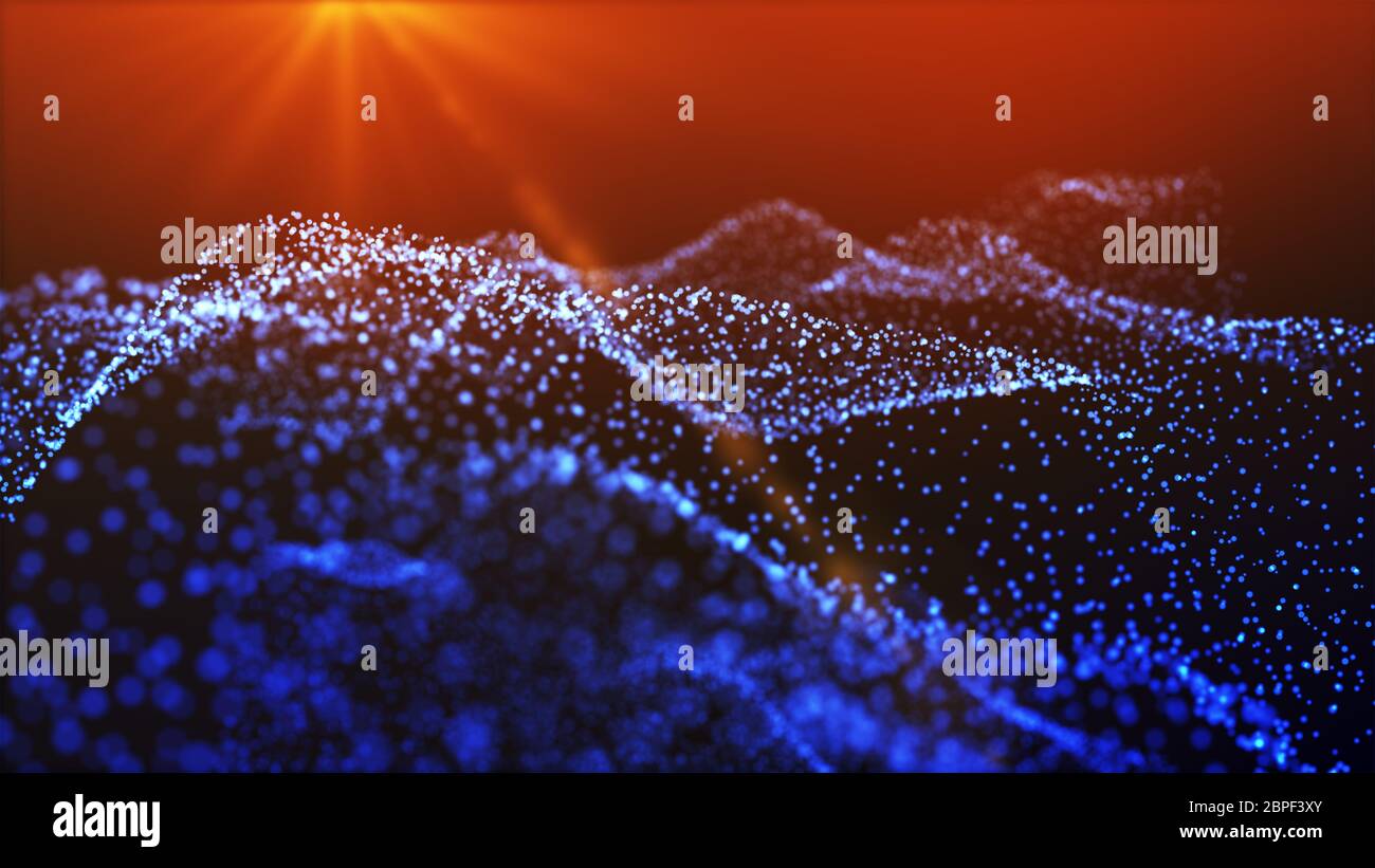 Abstract wave from particles dots hi-res stock photography and images ...