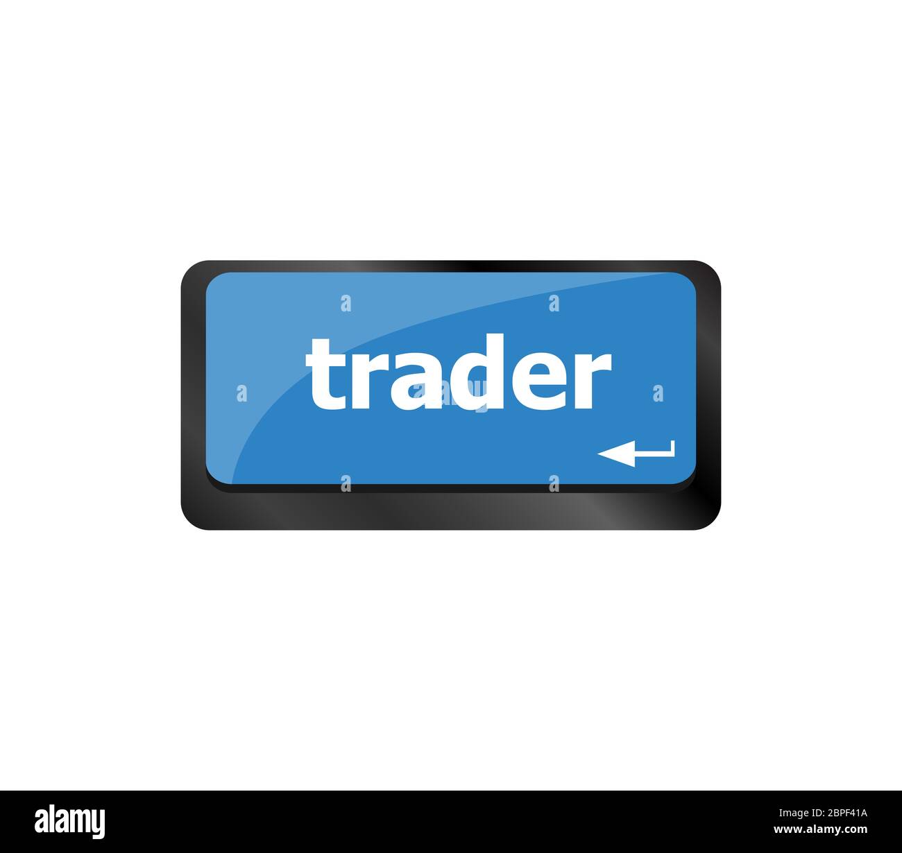 Trader keyboard representing market strategy - business concept Stock ...