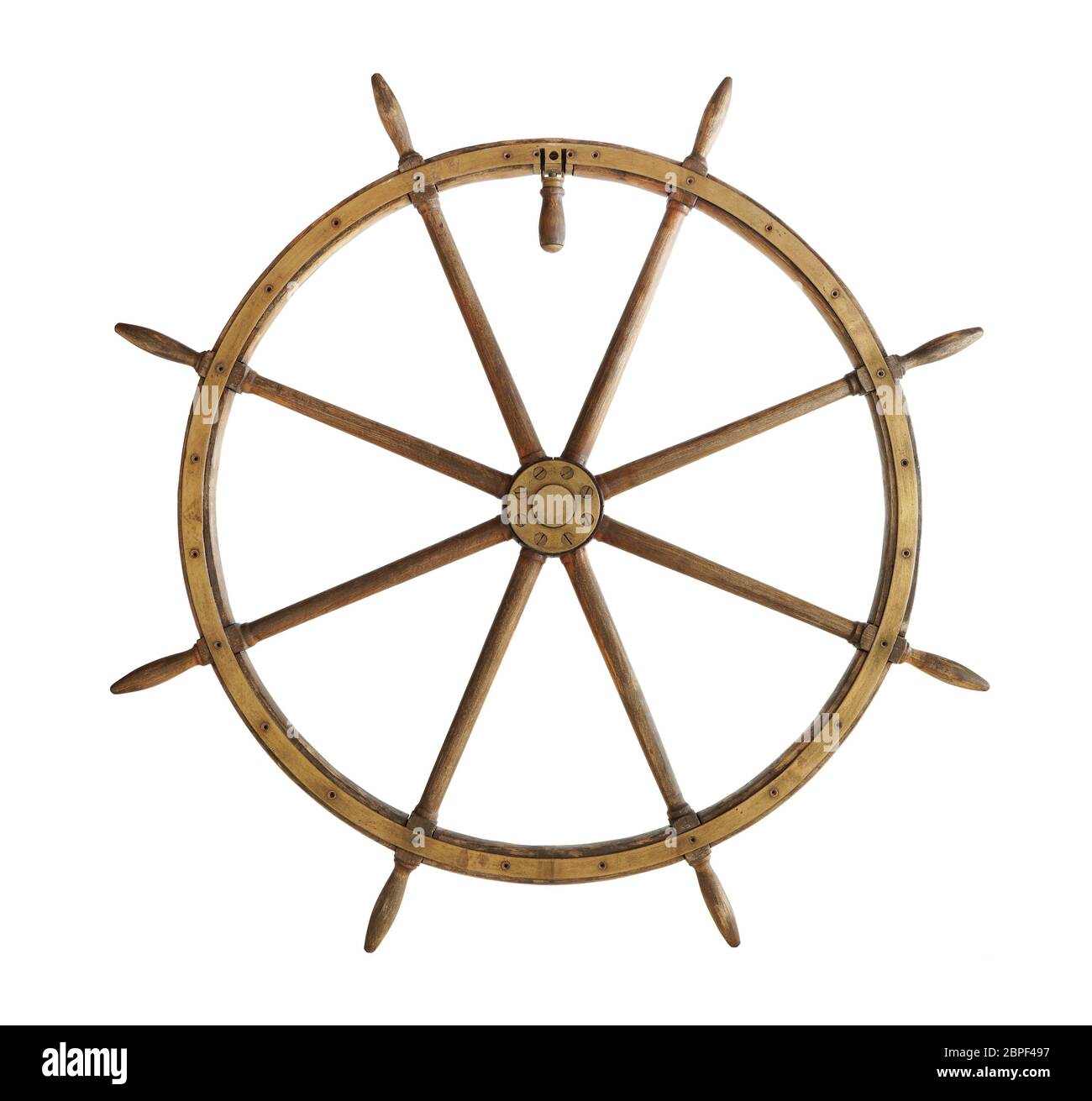 Old ship rudder isolated on white Stock Photo - Alamy