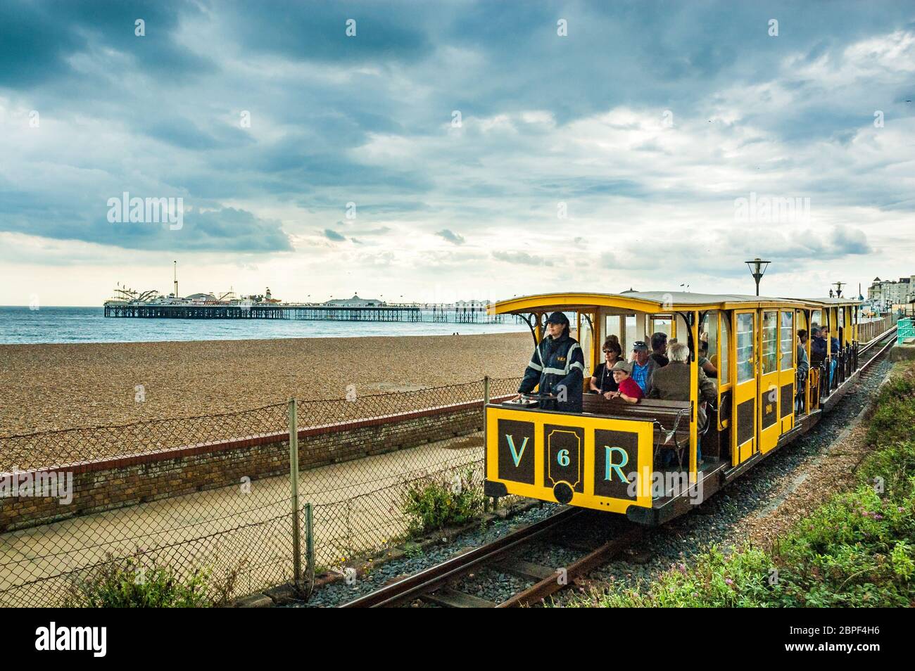 The world's oldest operating electric railway in Brighton UK with the ...