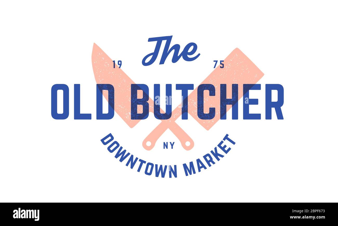 Vintage retro butchery shop hi-res stock photography and images - Alamy