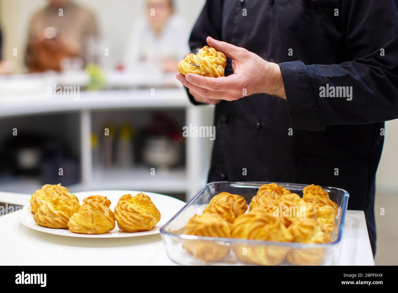 Closeup making eclairs hi-res stock photography and images - Alamy
