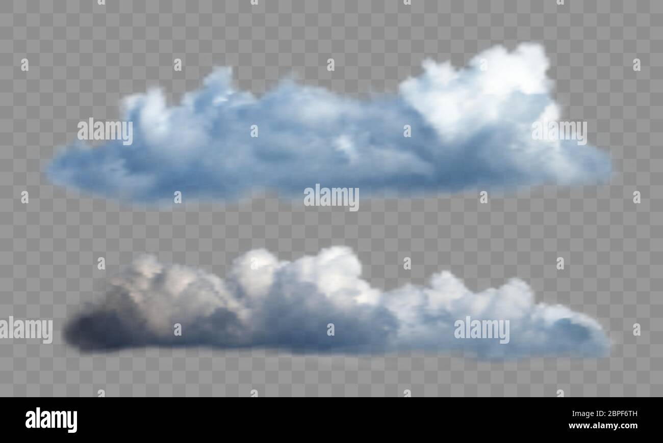 Cloud isolated over transparent background. Realistic thundercloud ...