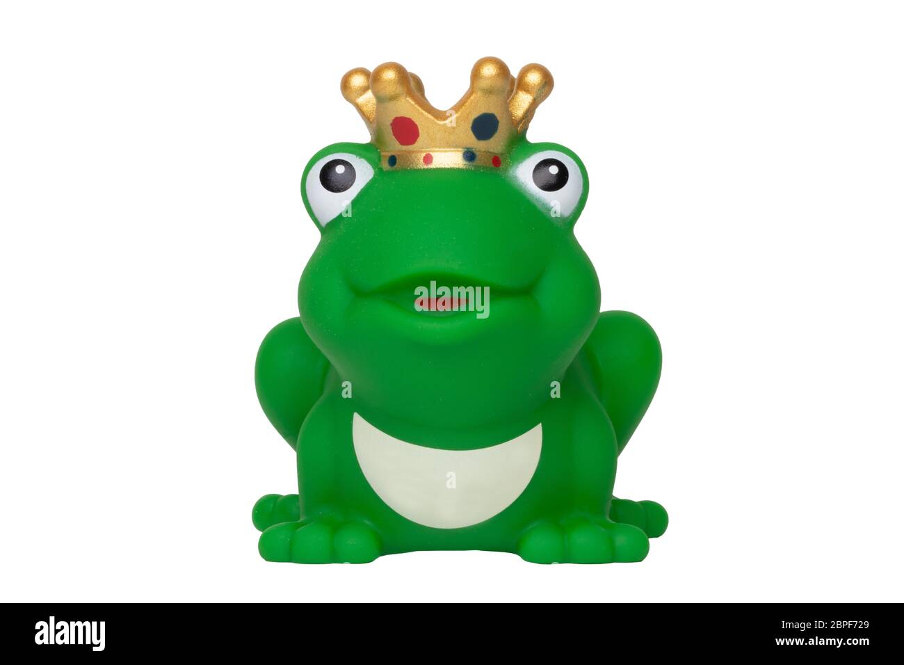 Rubber frog toys. Funny cute rubber green frog king or frog prince toy ...