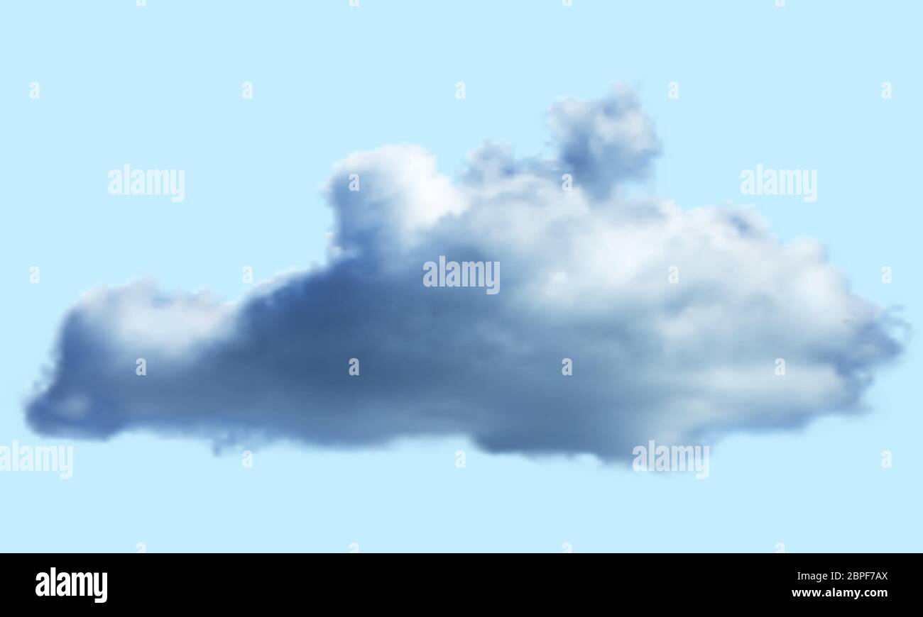 Cloud isolated over transparent background. Realistic thundercloud ...