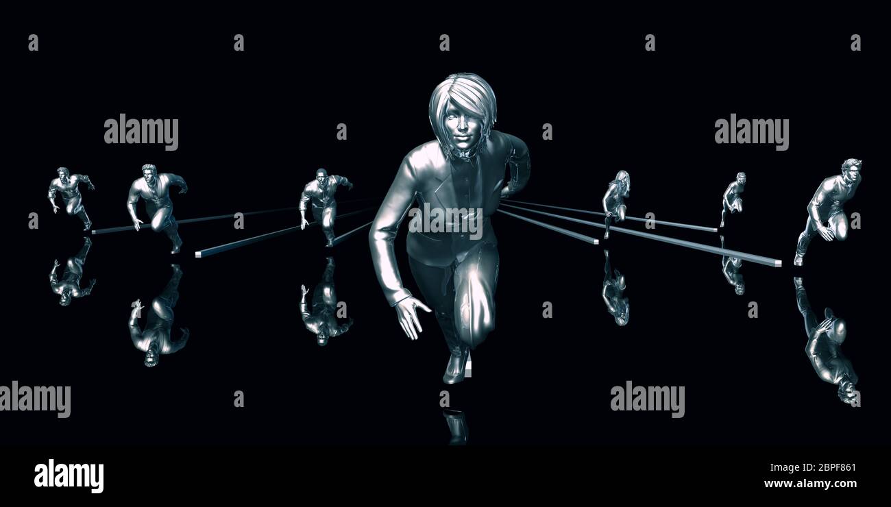 Leading the Way or Pack as a Front Runner in First Place Stock Photo ...