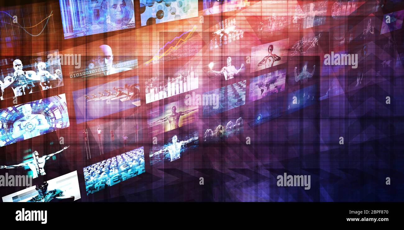 Content Marketing on a Video Wall as Digital Concept Stock Photo - Alamy