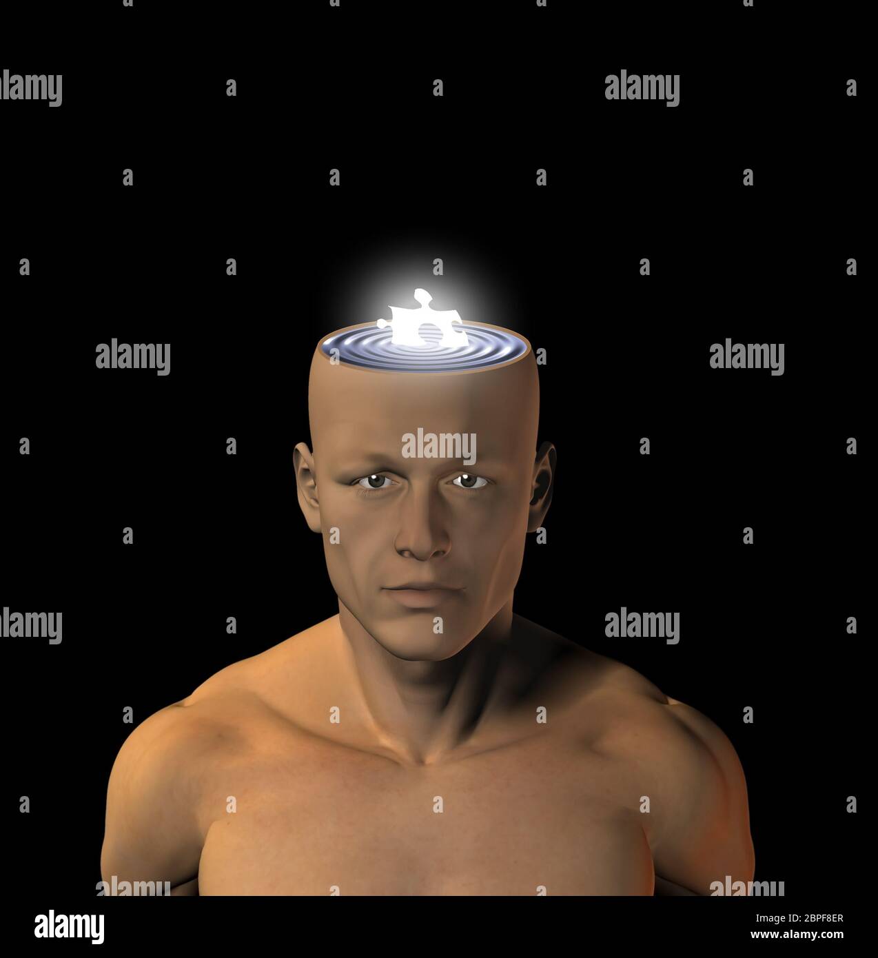 Surreal piece puzzle man hi-res stock photography and images - Alamy