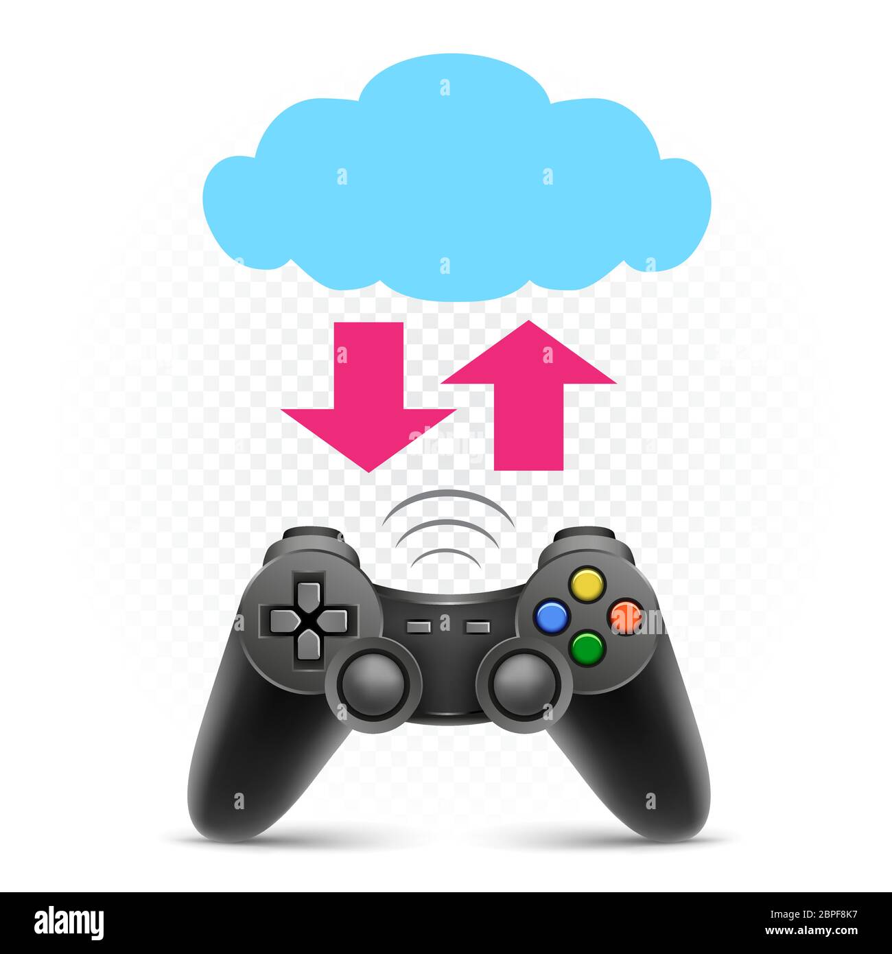 Cloud service illustration Stock Vector Images - Alamy