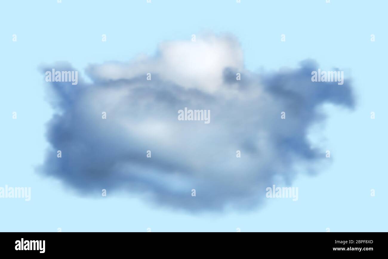 Cloud isolated over transparent background. Realistic thundercloud ...