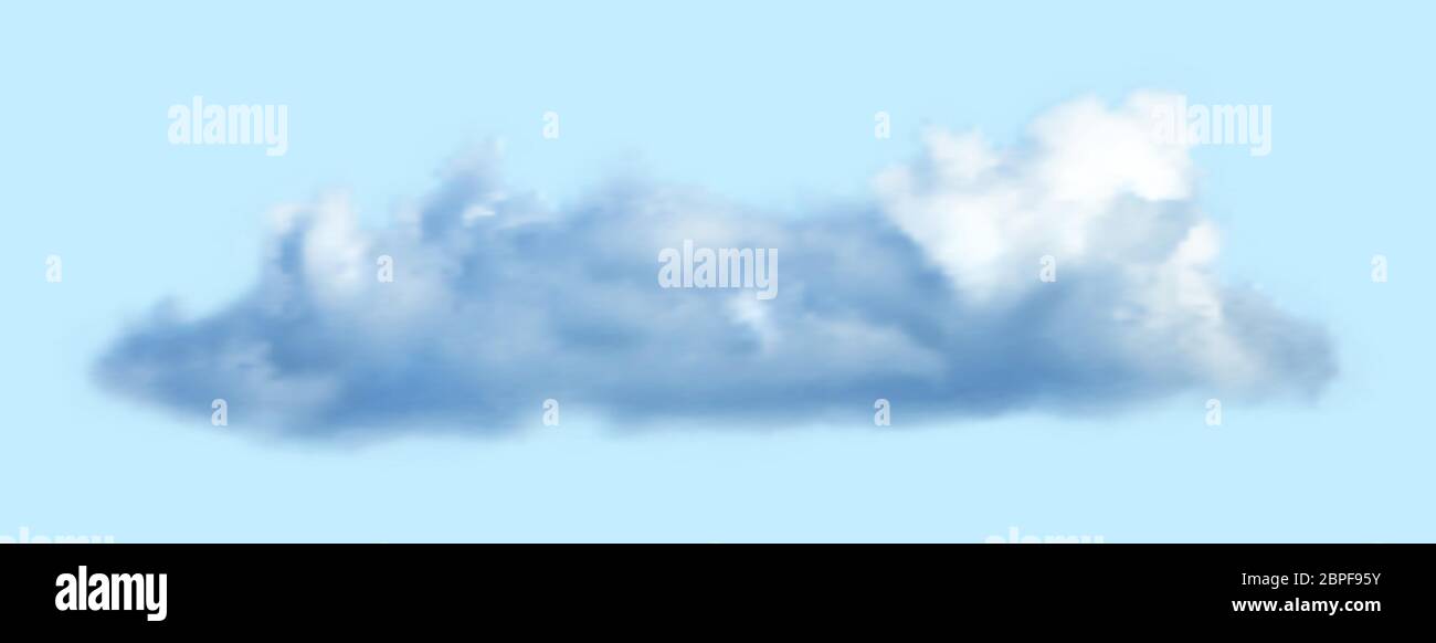 Cloud isolated over transparent background. Realistic thundercloud ...