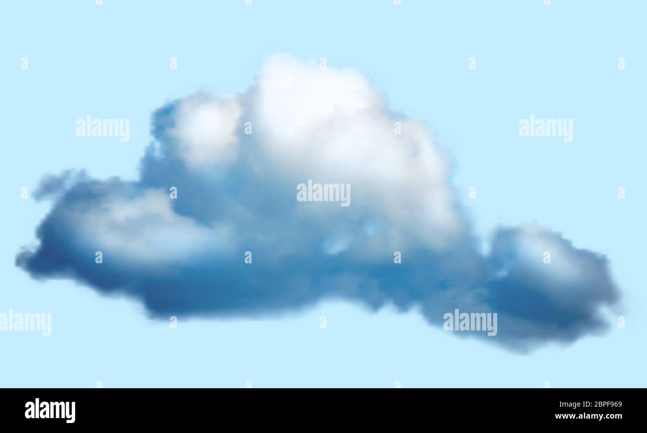 Cloud isolated over transparent background. Realistic thundercloud ...