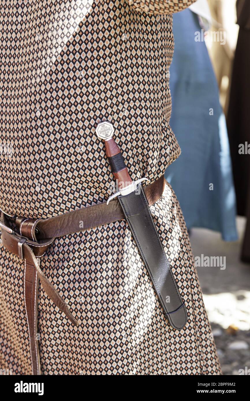 Medieval sword of a knight, detail of a medieval weapon Stock Photo - Alamy