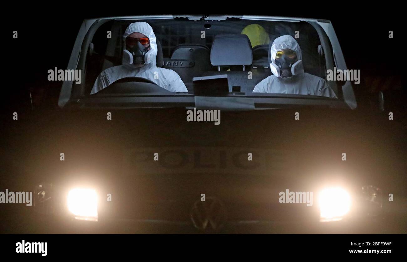 Members of the PSNI Covid-19 Unit at Musgrave Street custody suite in ...