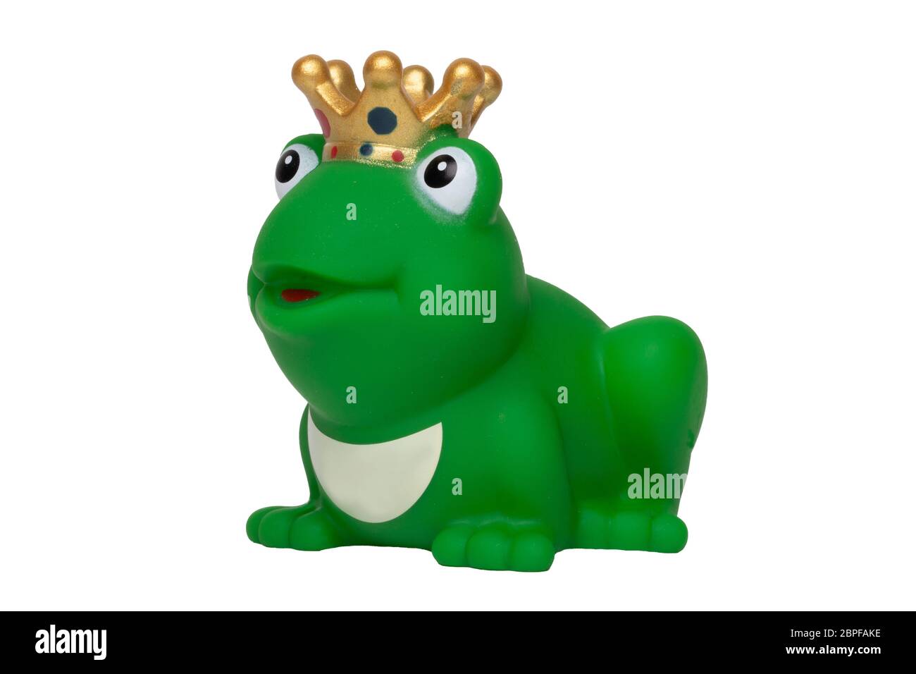 Rubber frog toys. Funny cute rubber green frog king or frog prince toy ...