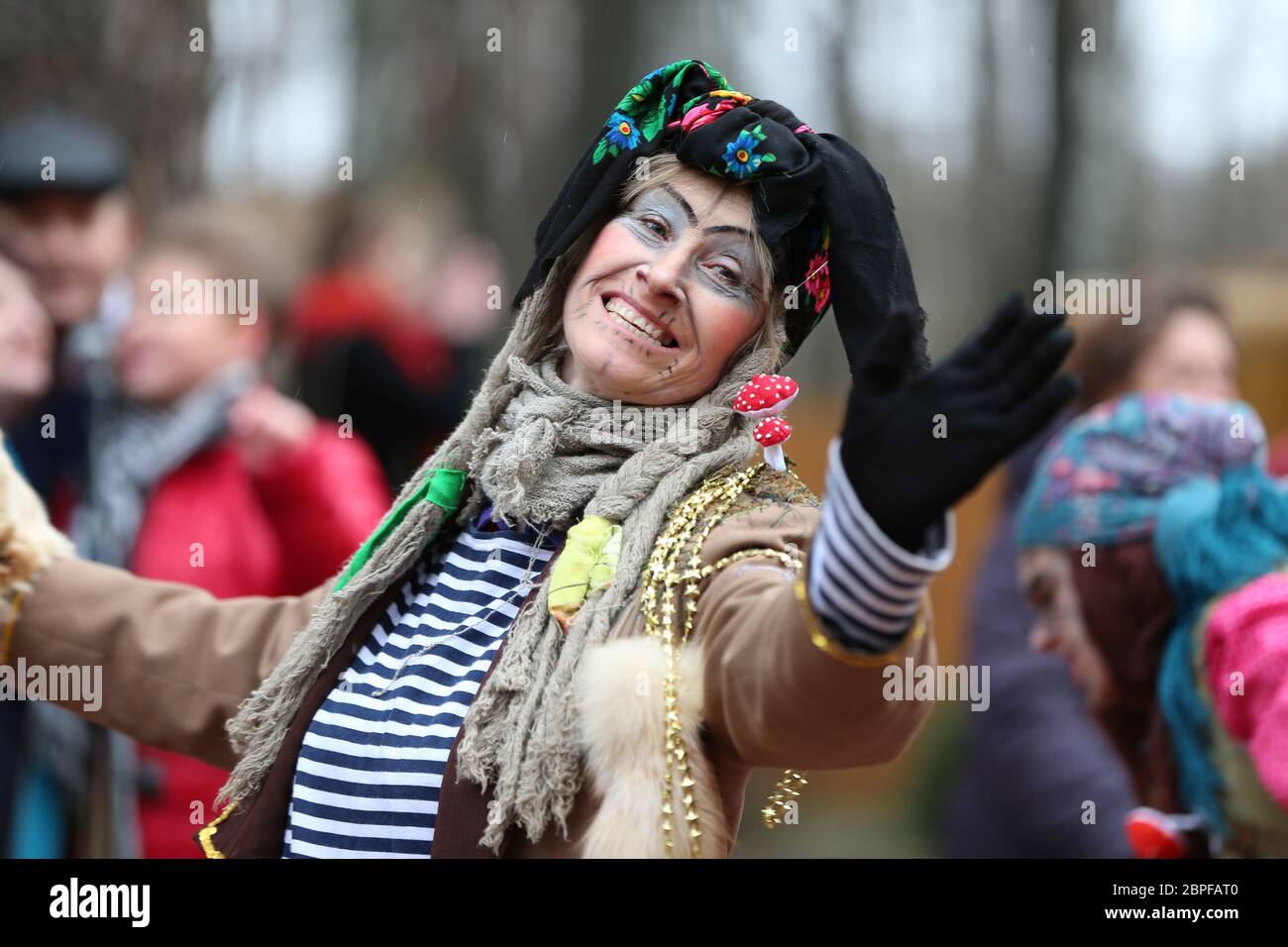 Baba Yaga. Russian witch on a holiday. Woman in a fairytale horror ...