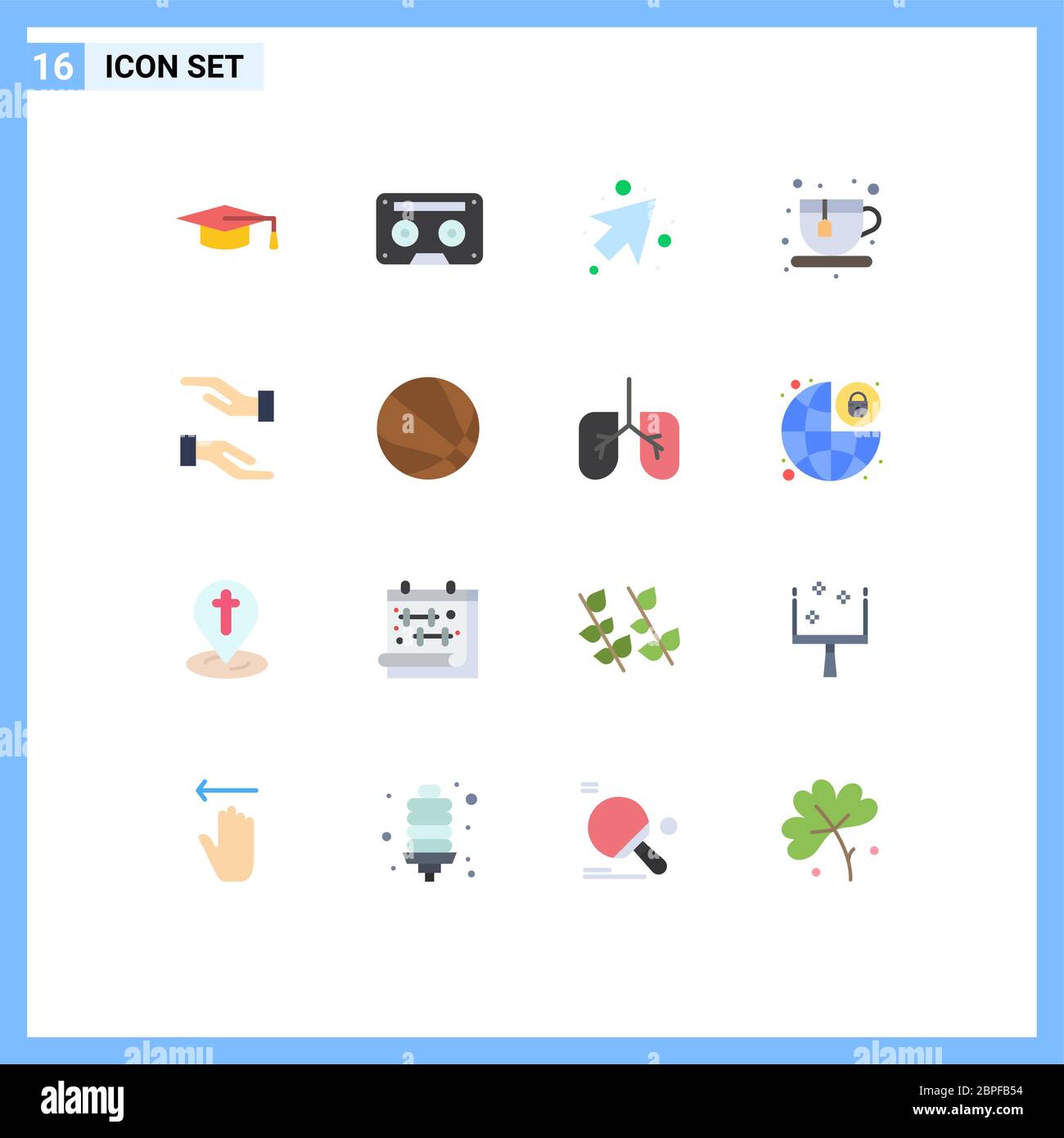 16 Thematic Vector Flat Colors and Editable Symbols of education ...