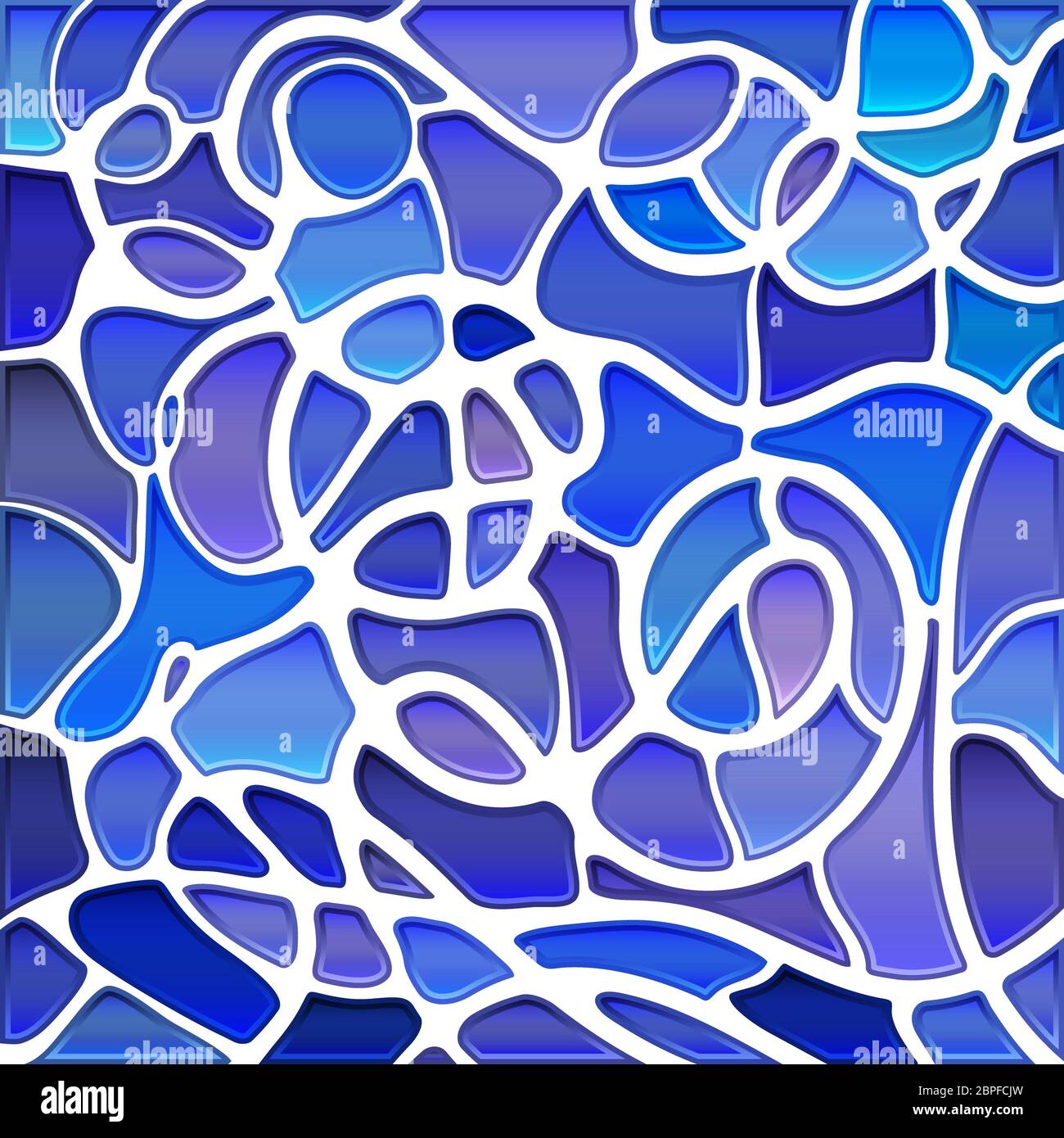 abstract vector stained-glass mosaic background - blue and violet Stock ...