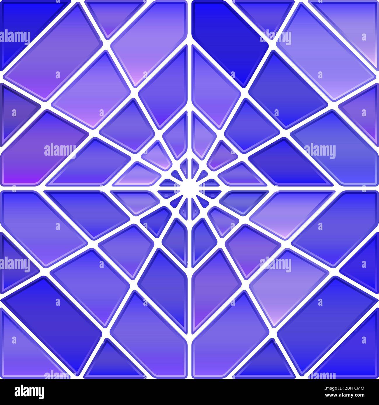 abstract vector stained-glass mosaic background - blue and violet ...