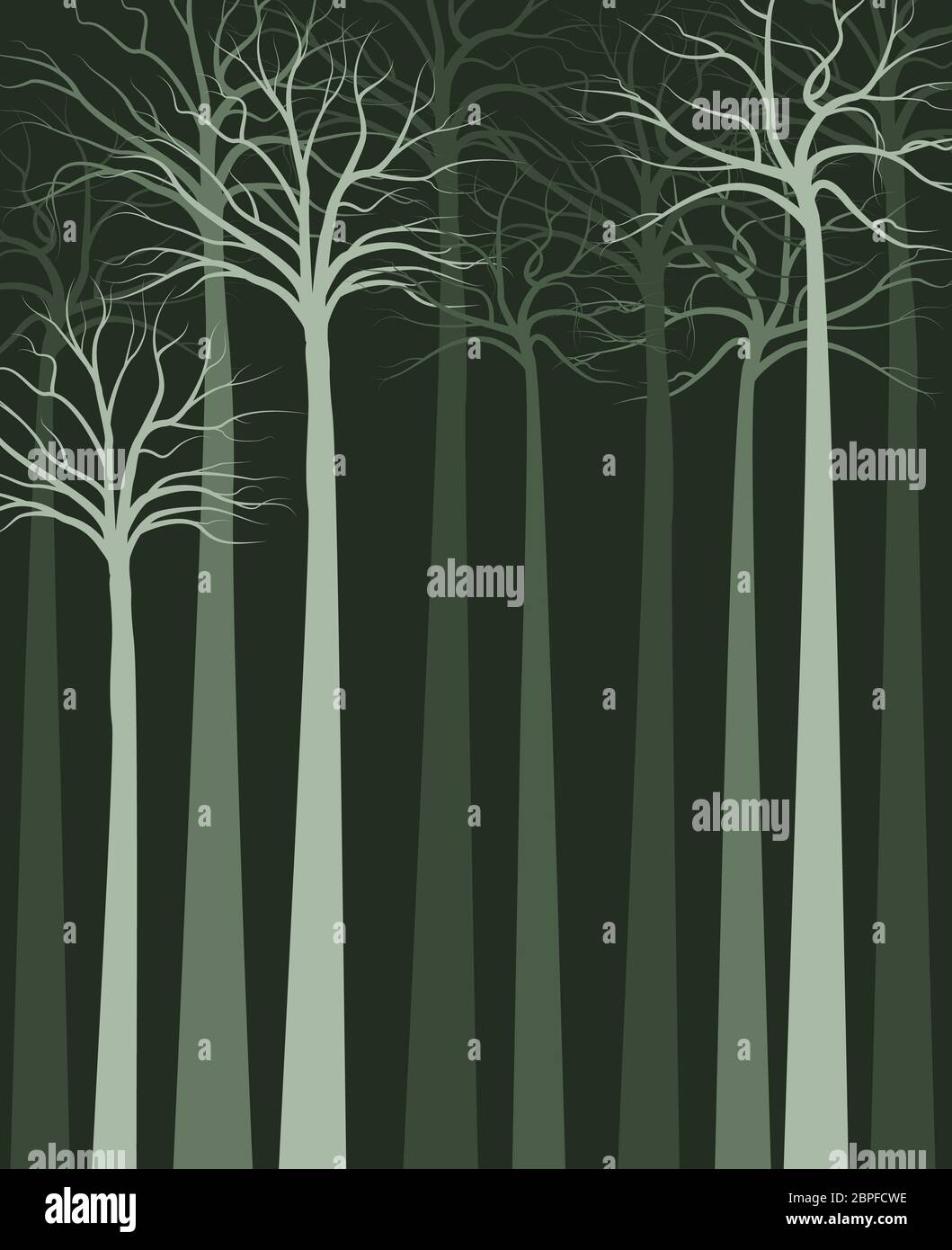 Vector illustration trees. Landscape background with forest Stock Photo ...