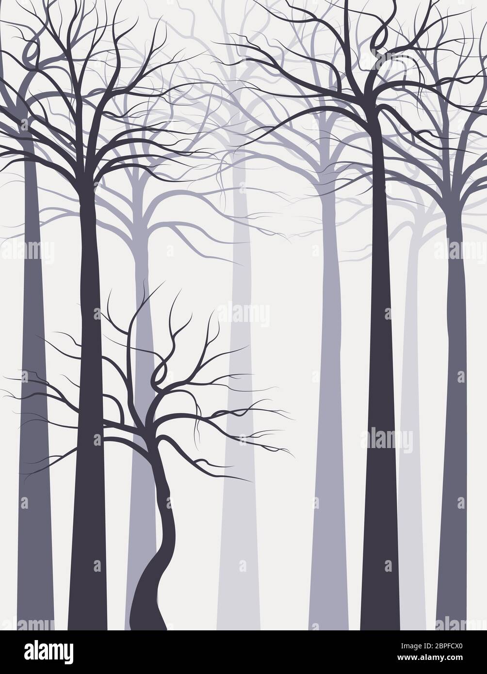 Vector illustration trees. Landscape background with forest Stock Photo ...