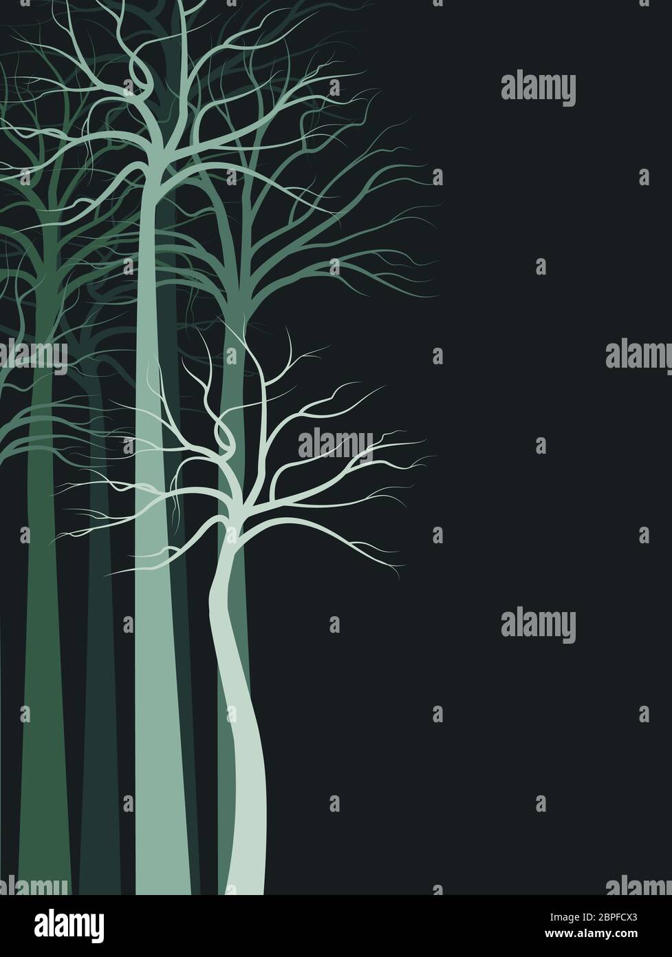Vector illustration trees. Landscape background with forest Stock Photo ...