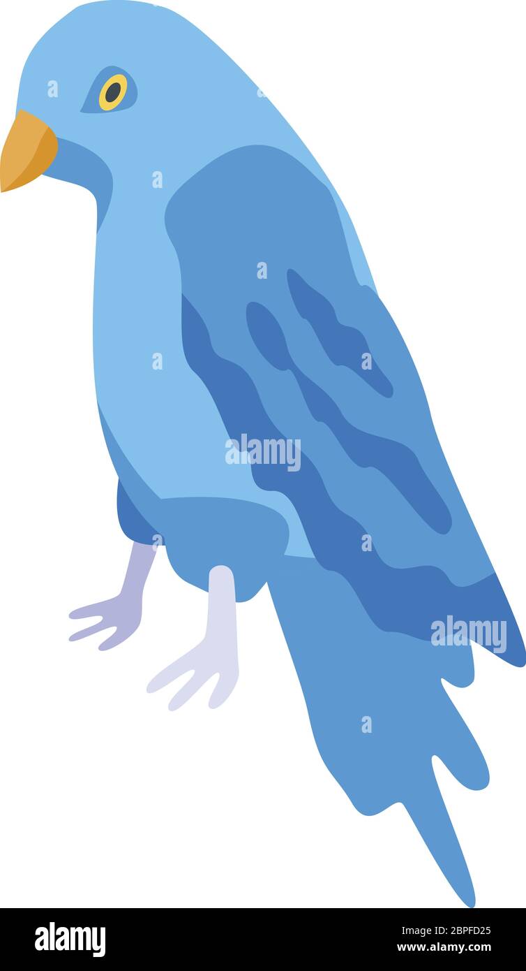Blue parrot icon, isometric style Stock Vector Image & Art - Alamy