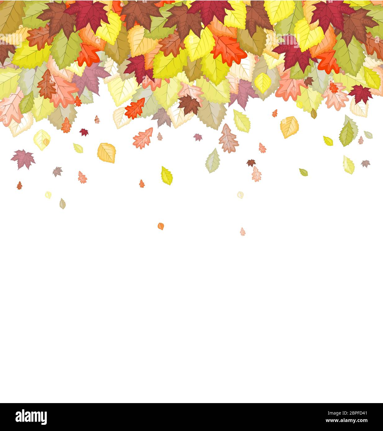 Vector illustration of autumn leaf in colors. Background of natural ...