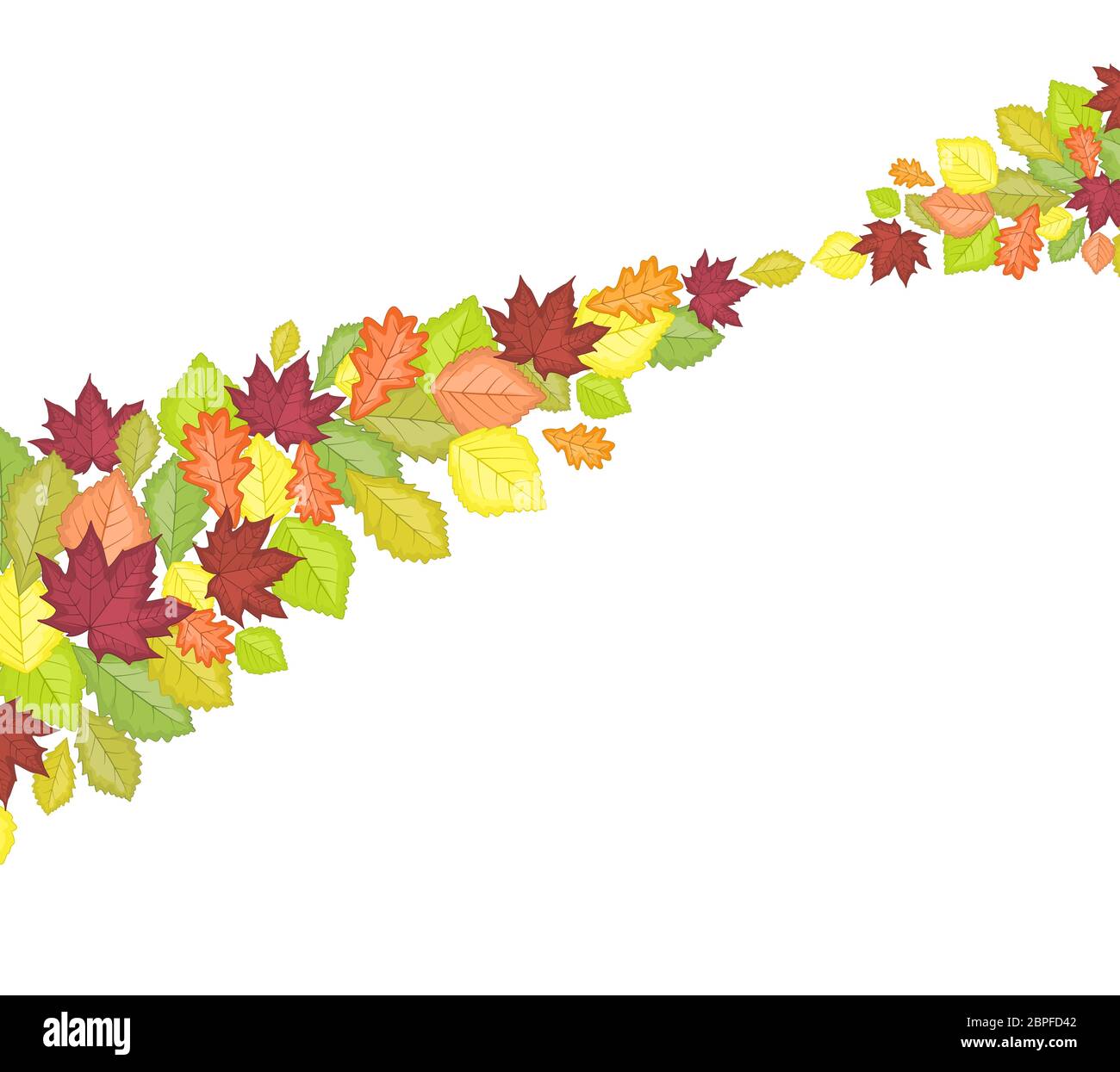 Vector illustration of autumn leaf in colors. Background of natural ...