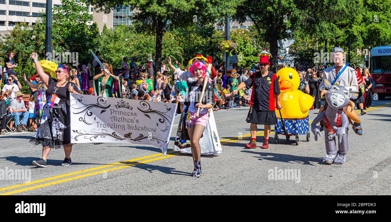 Princess Aletheas Traveling Sideshow Stock Photo - Alamy