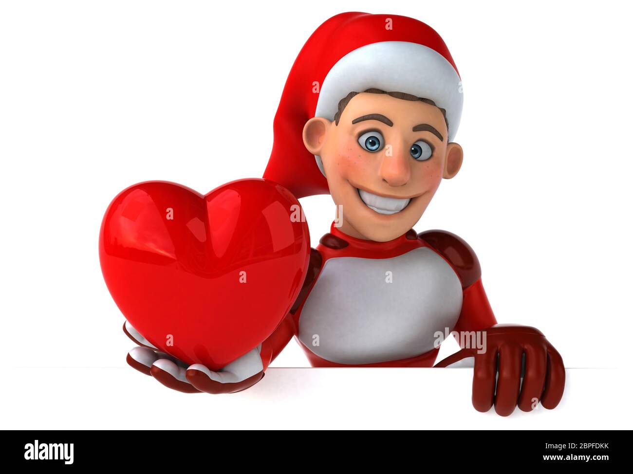 Fun Super Santa Claus - 3D Illustration Stock Photo - Alamy
