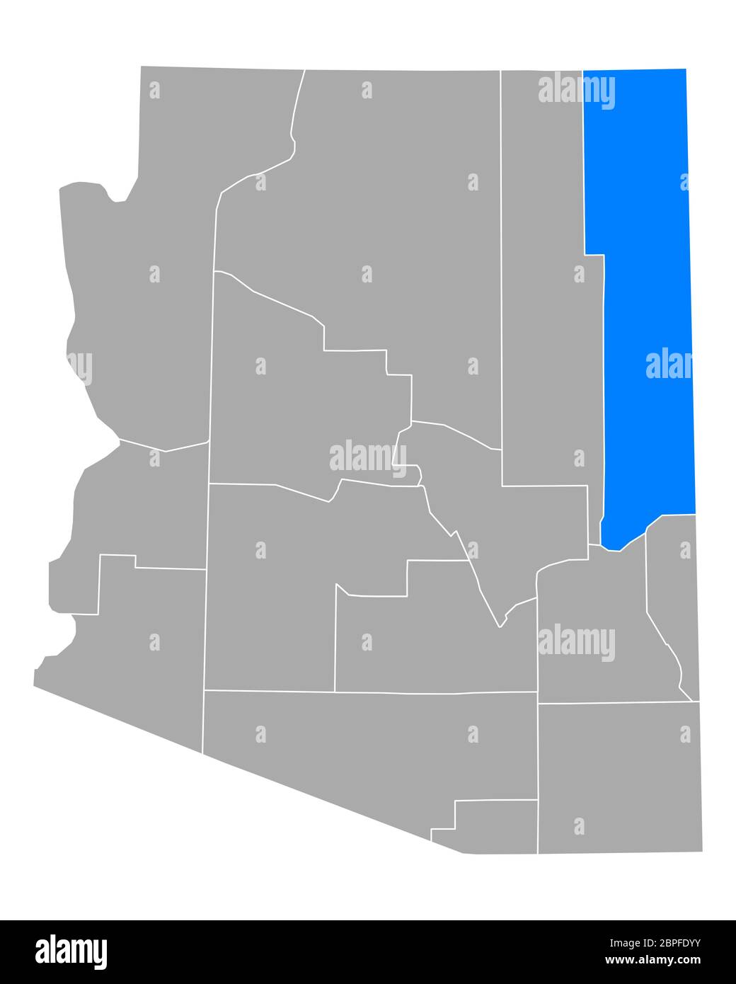 Map of Apache in Arizona Stock Photo - Alamy
