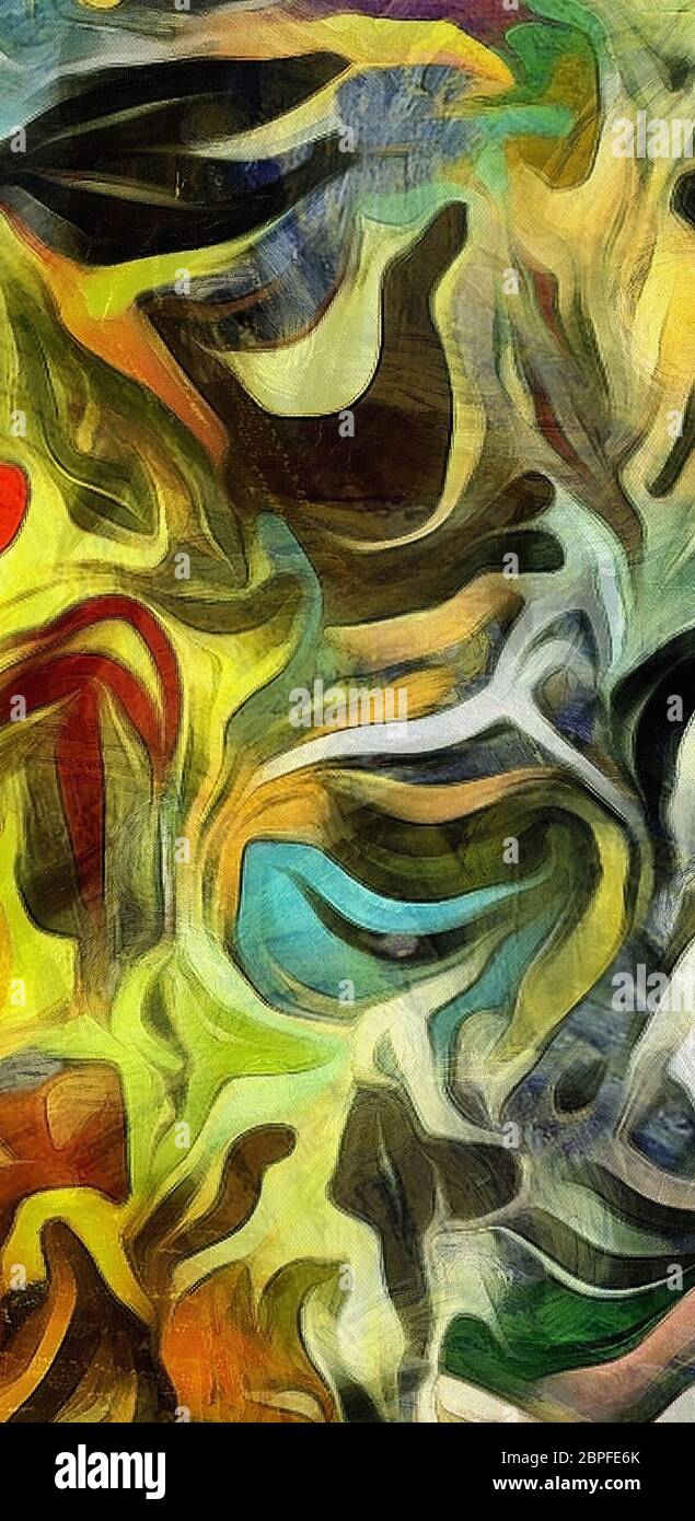 Fluid lines of color movement. 3D rendering Stock Photo - Alamy