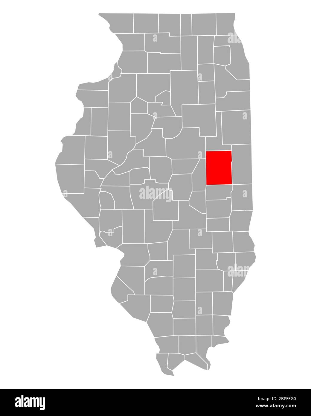 Map of Champaign in Illinois Stock Photo - Alamy