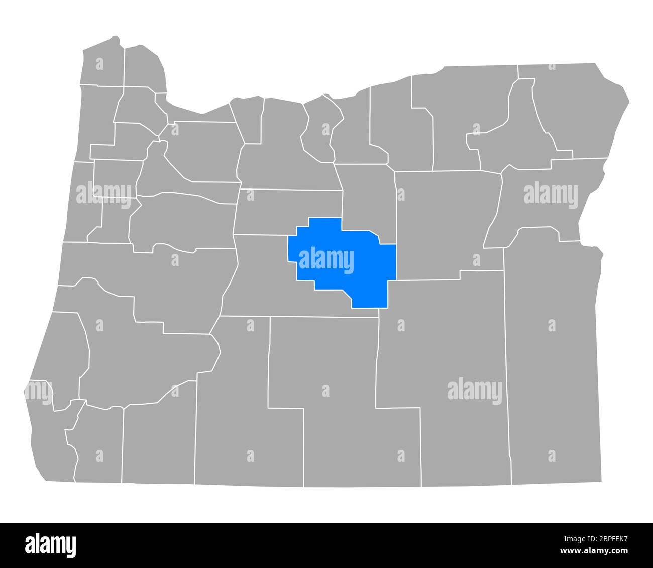 Map of Crook in Oregon Stock Photo - Alamy
