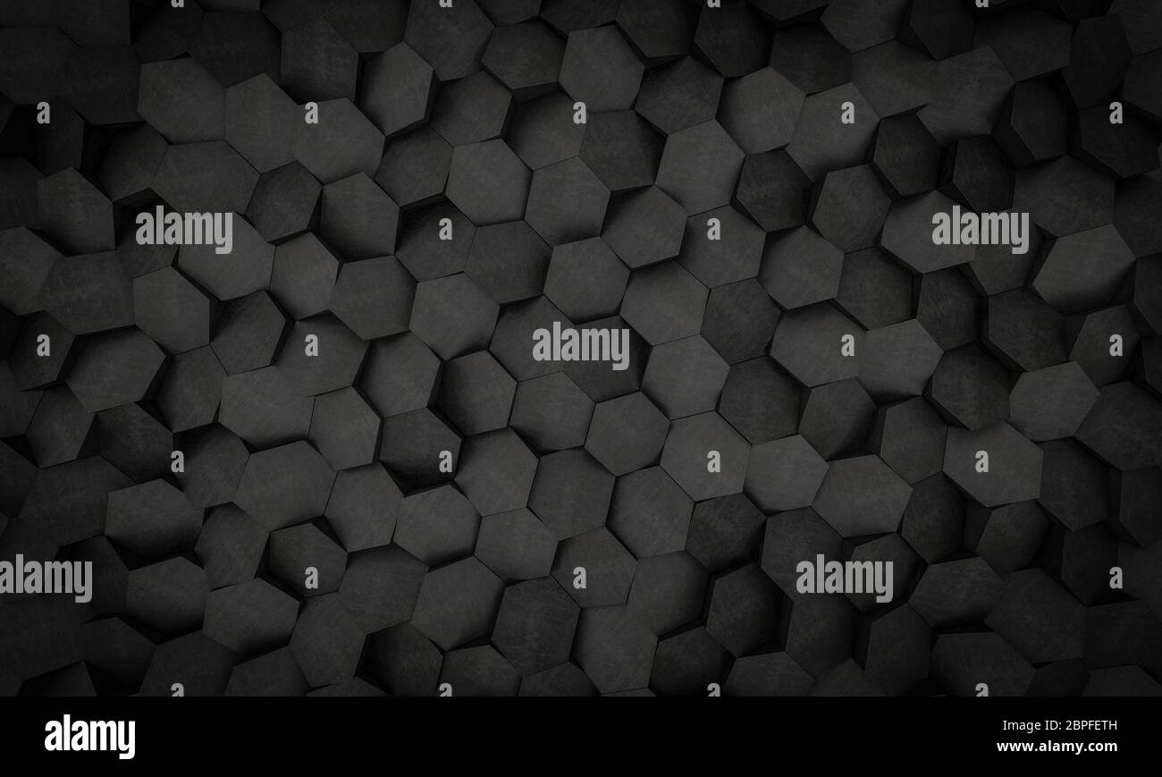 Black Hexagon Pattern